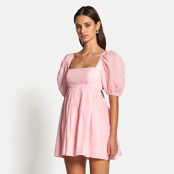 Glamorous | Dresses | Nwt Glamorous Pink Puff Sleeve Dress | Poshmark